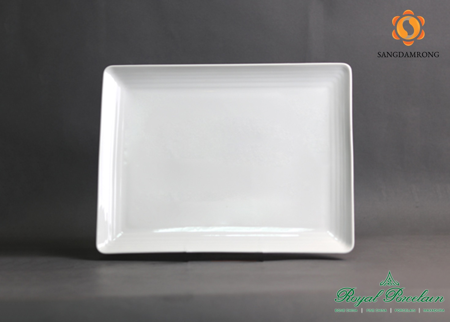 #P7535 w/w จานเหลี่ยม 23x30cm. (1*12) - ศูนย์รวมอุปกรณ์สำหรับ ร้านอาหาร & โรงแรม